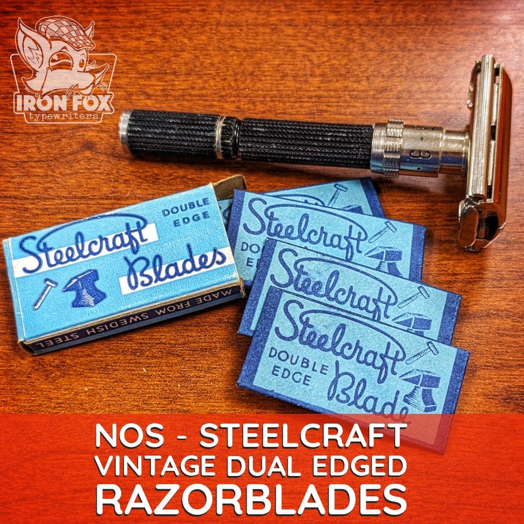 Steelcraft Branded Vintage NOS Dual Edge Razor Blades (4pk) | Iron Fox ...